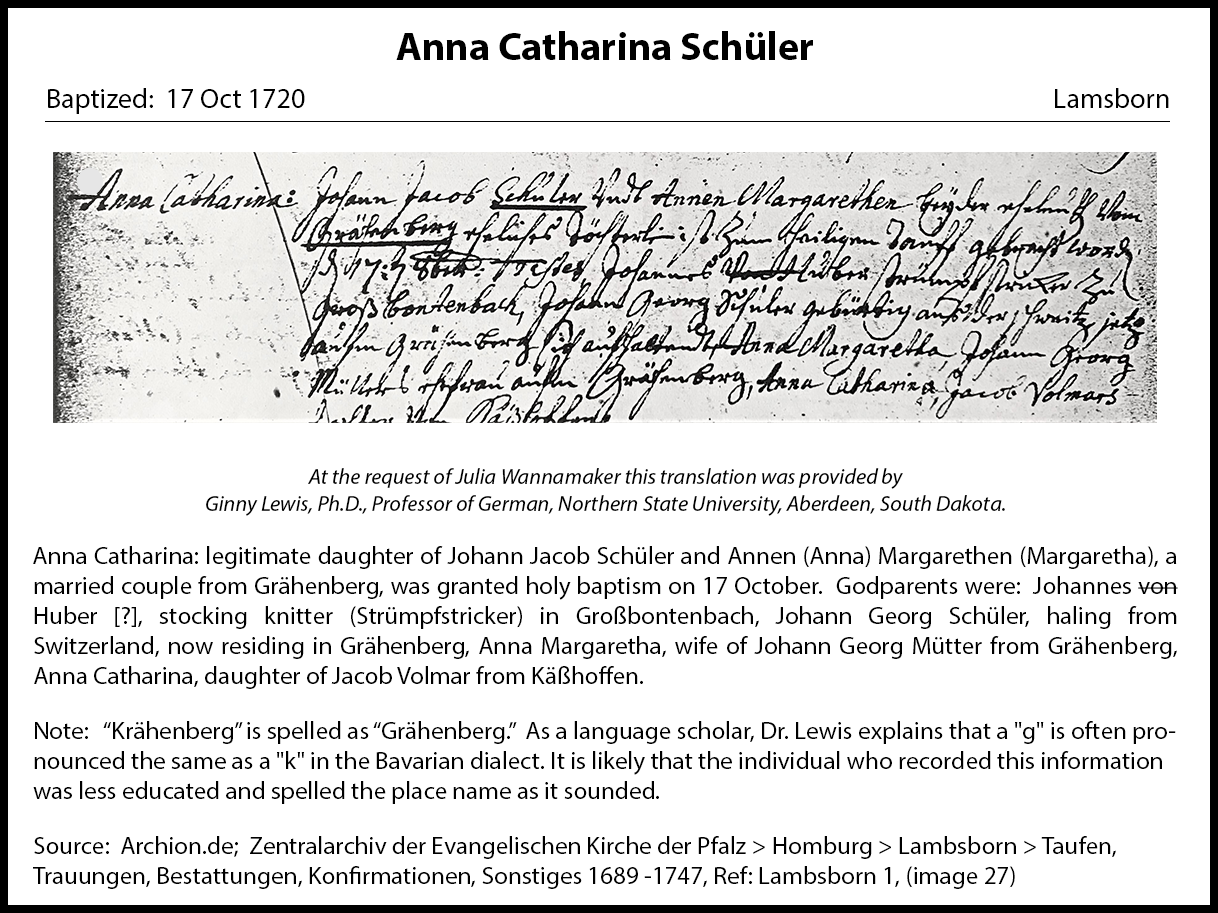 Baptismal Records – Wannamaker Genealogy